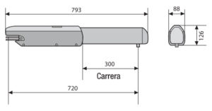 Kit de brazos CAME para automatización de portones vehiculares puertas abatibles de 2 hojas / 3 ...
